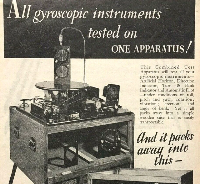ORIGINAL WW2 ERA Reid Sigrist Gyroscopic Instruments Print Advert 1945 ...