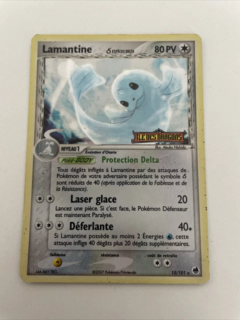 CARTE POKEMON LAMANTINE 15/101 Holo Bloc Ex Île Des Dragons Fr EUR 30 ...