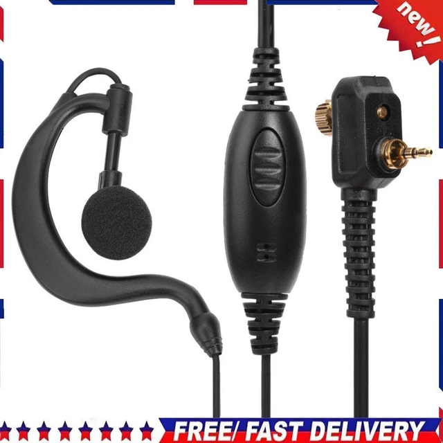 1 PIN G Shape Clip-Ear PPT Earpiece Earhook Earphone Mic for Motorola ...
