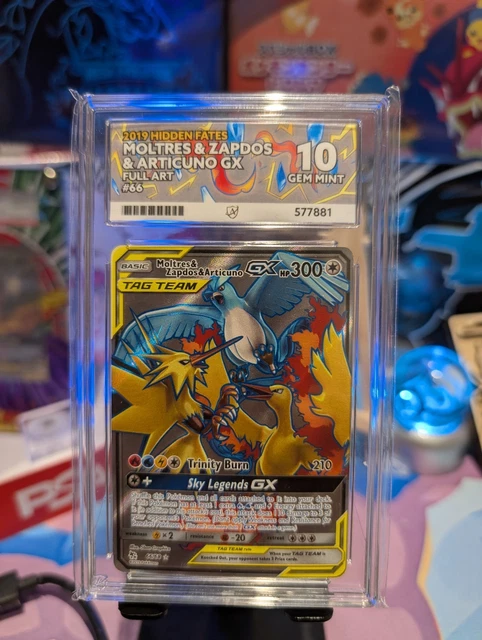 MOLTRES ZAPDOS ARTICUNO GX Pokémon TCG Hidden Fates Full Art Rare 66/68 ...