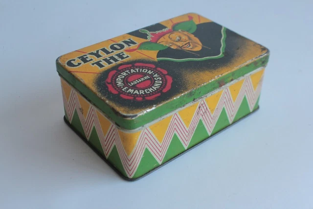 BOÎTE TÔLE LITHOGRAPHIÉE Ceylon Thé marchand SA Lausanne (64613) EUR 68 ...