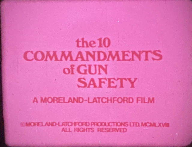 16MM FILM TEN COMMANDMENTS OF GUN SAFETY Weird 1960s Educational Film ...