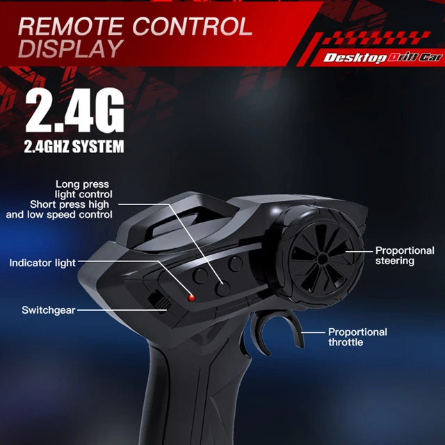 1/64 4WD MINI RC Drift Car Drift 2.4G High-Speed Racing RC Drifting Car ...