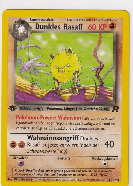 POKEMON MAPPA TEAM Razzo No. 42/82 Rasaff First Edizione Tedesco EUR 10 ...