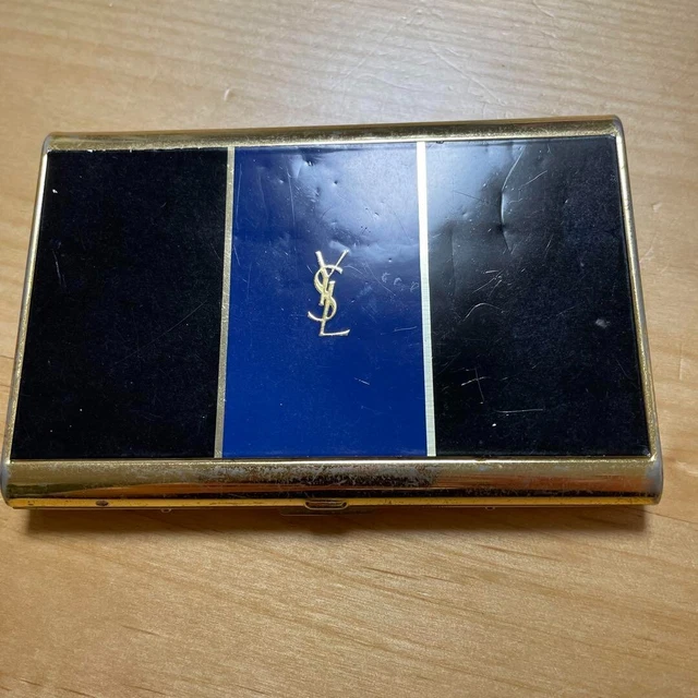 USED YVES SAINT LAURENT YSL Logo Cigarette Holder Case Blue £61.96 ...