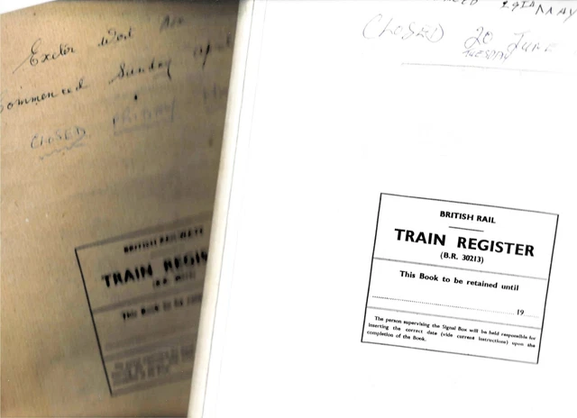 BRITISH RAILWAYS EXETER West Box Train Register X 2 1978. £20.00 ...