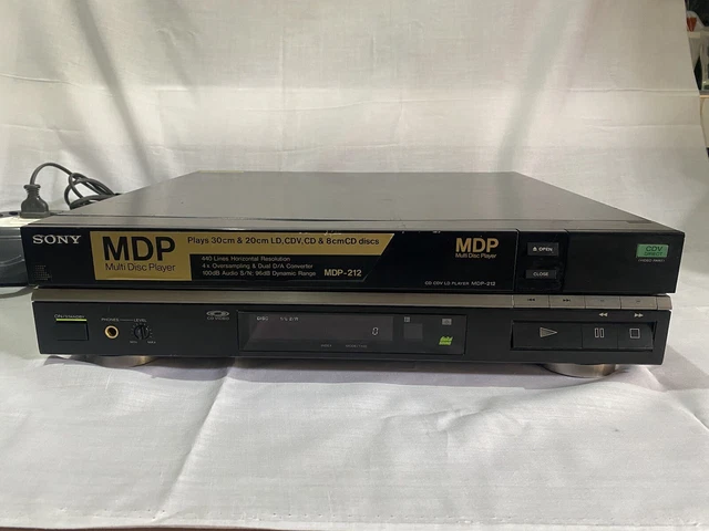 ULTRA RARE SONY MDP-212 CD CDV LD Laser Disc Player MultiDisc 1988 ...
