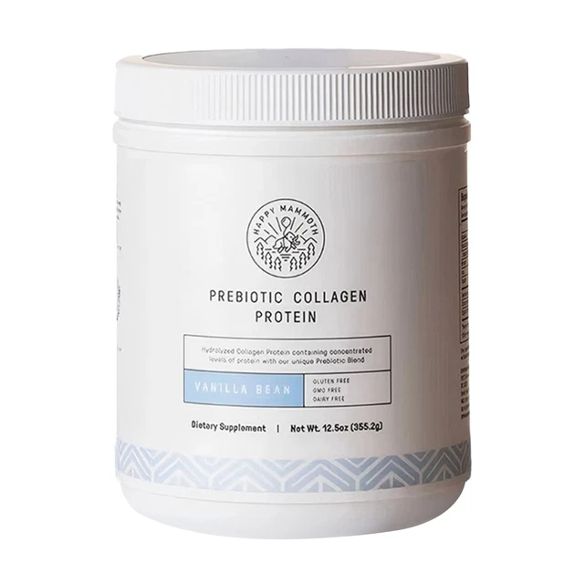 HAPPY MAMMOTH PREBIOTIC Collagen Protein Vanilla Bean £33.83 - PicClick UK