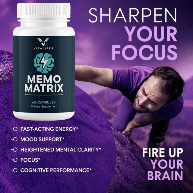 (1 PACK) MEMO Matrix Nootropic Natural Brain Supplement MemoMatrix 60 ...
