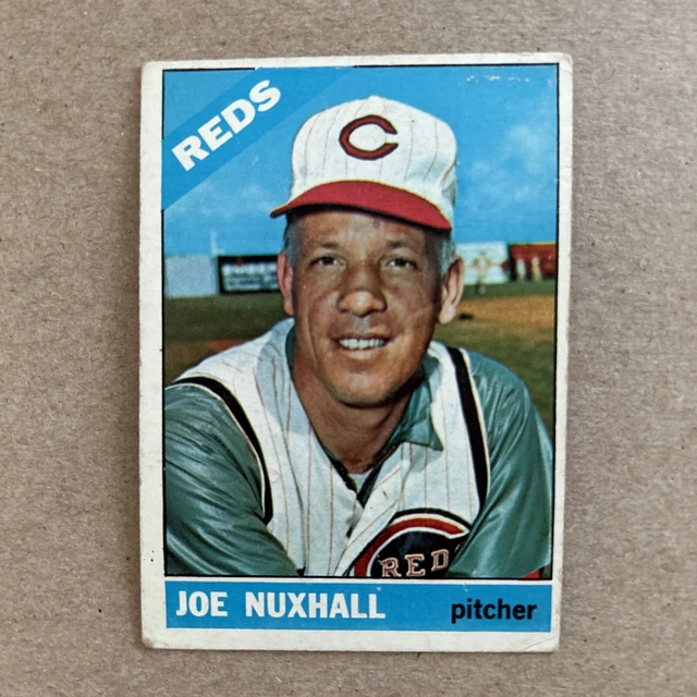 1966 TOPPS BASEBALL Joe Nuxhall Cincinnati Reds Card #483 EUR 2,20 ...