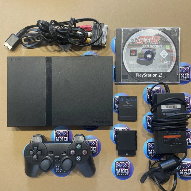 CONSOLE PLAYSTATION 2 Slim Nera Completa Gamepad Wireless Ps2 Scph-77004 + Gioco EUR 69,90 ...