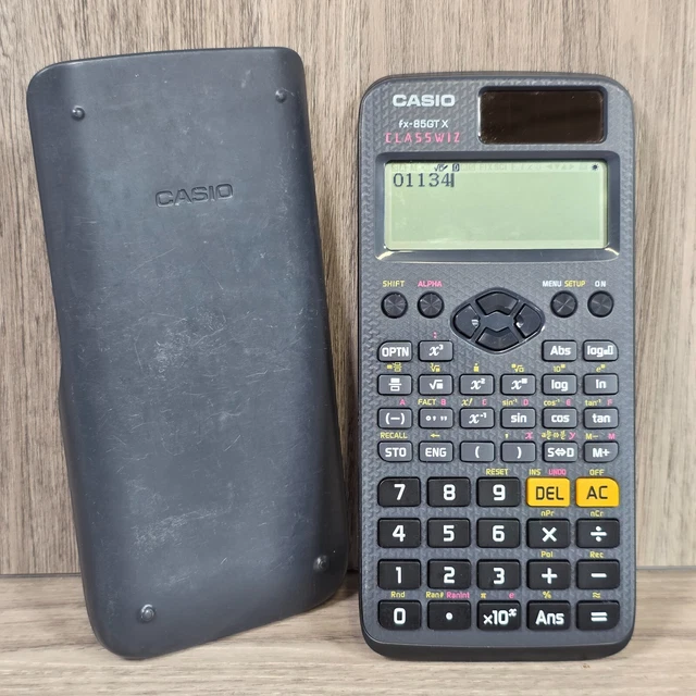 CASIO FX-85GTX SCIENTIFIC Calculator Black Tested Working School UNI ...