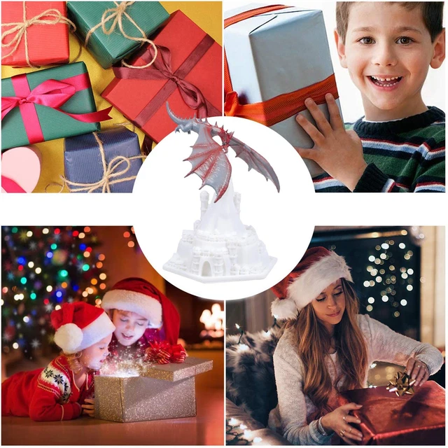 FIRE DRAGON SHAPE Flaming LED Night Light Lamp Decor £22.60 - PicClick UK