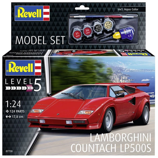 REVELL 1/24 LAMBORGHINI Countach LP500S Model Kit Paint Glue £39.99 ...