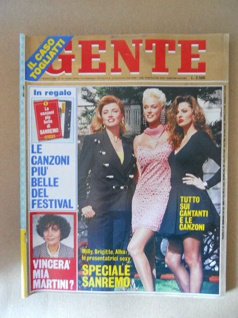 GENTE N 10 1992 Milly Carlucci Brigitte Nielsen Alba Parietti Mia ...