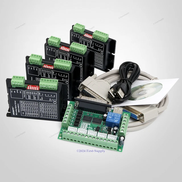 CNC KIT 5 Axis Breakout Board & EMA2-040D15 Drivers For DIY Router/Mill ...