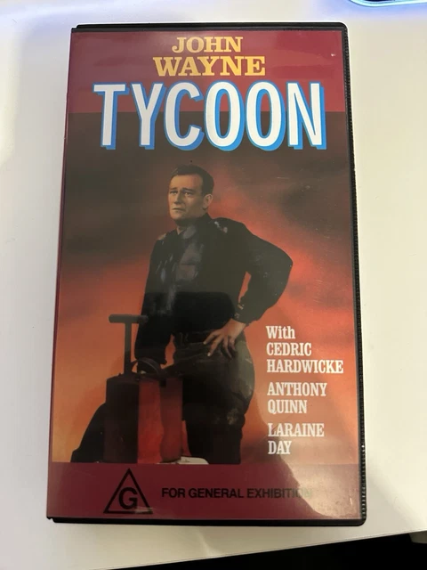 JOHN WAYNE TYCOON VHS CEL Home Video PAL Card Slipcase Anthony Quinn ...