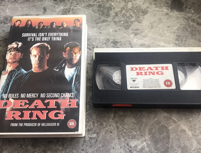 DEATH RING DON Swayze RARE VHS Video BIG CASE Ex rental cert 18 Tested ...