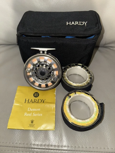 HARDY DEMON 5000 Fly Reel With Spare Spools + lines Trout Fishing £189. ...