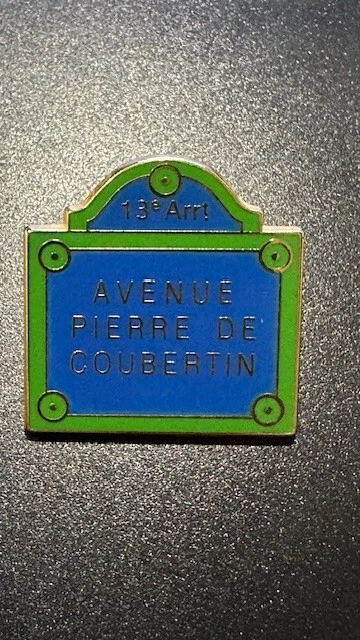 PIN'S TENNIS 13ÈME Arrt Avenue Pierre de Coubertin Roland Garros Arthus ...