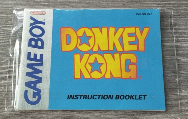DONKEY KONG - Nintendo Game Boy GB GBC GBA Notice instruction booklet ...