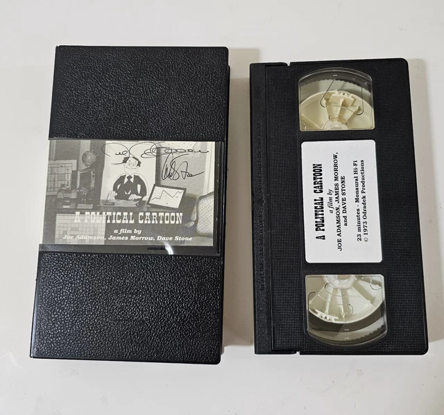 A POLITICAL CARTOON 1973 VHS Joe Adamson James Morrow Dave Stone ...