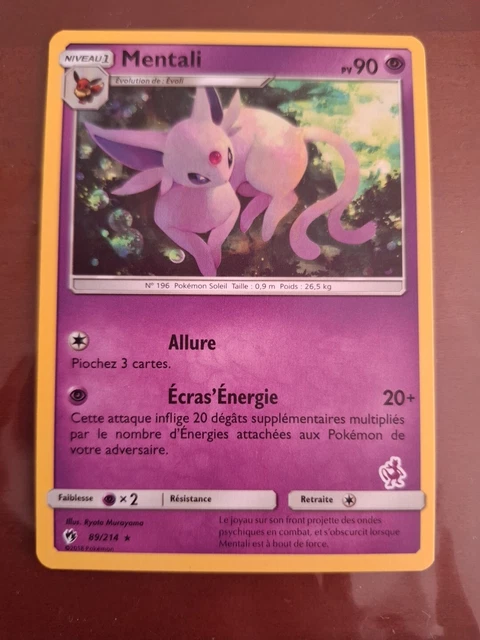 CARTE POKEMON MENTALI 89/214 Rare Deck Mewtwo Académie de Combat FR ...