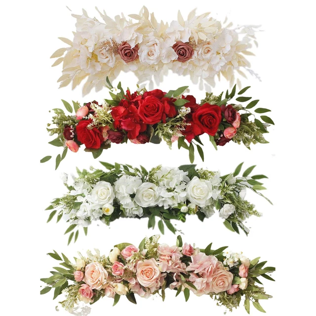 ARTIFICIAL FLOWERS ROW Wedding Arch Top Table Backdrop Flower Wall ...