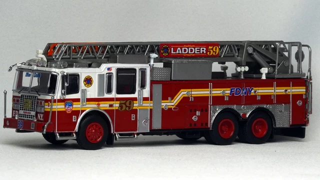 PCX87 FDNY FERRARA Ultra Ladder 59 HO Fire Truck-Bronx (Morris Heights ...