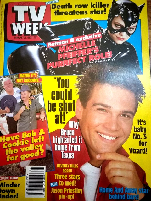 1992 TV WEEK magazine Bruce Samazan~Michelle Pfeiffer~90210~Kylie ...