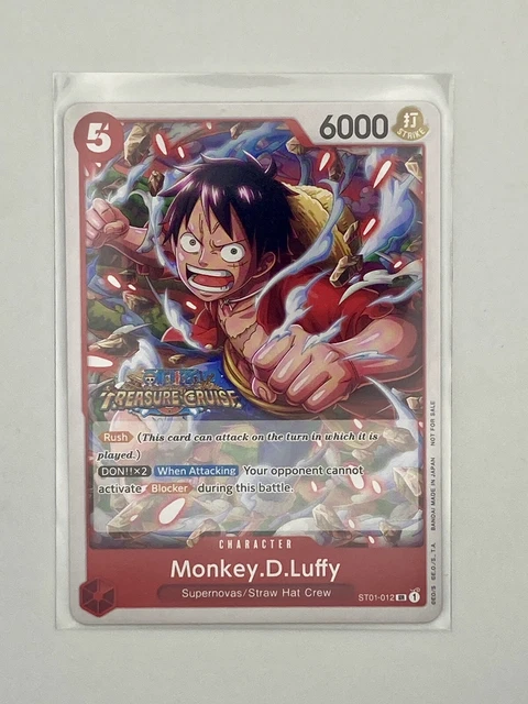 MONKEY D LUFFY - ST01-012 SR Alt Art Treasure Cruise Promo - One Piece Card Game £5.45 - PicClick UK