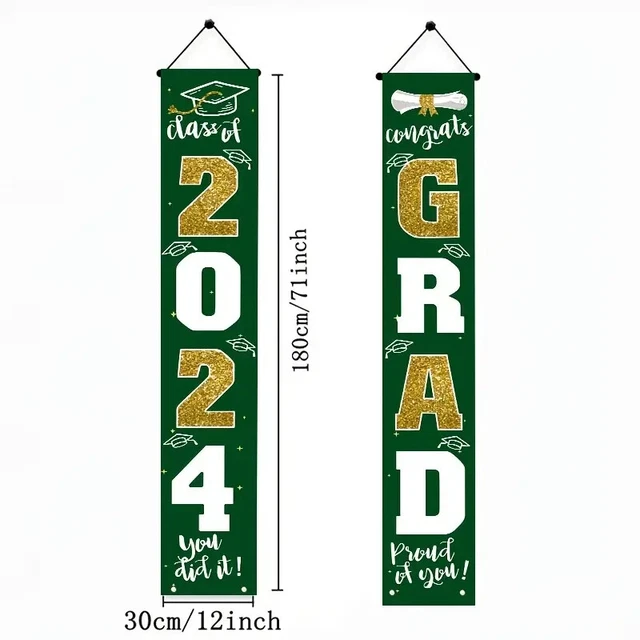 2024 GRADUATION BANNER Class of 2024 Congrats Grad Porch Sign Party ...