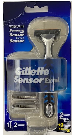 GILLETTE SENSOR EXCEL Razor Handle + 3 Cartridges $13.75 - PicClick