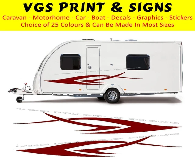 MOTORHOME/CARAVAN VINYL GRAPHICS Kit Decals Stickers Stripes #05Xl Fast ...