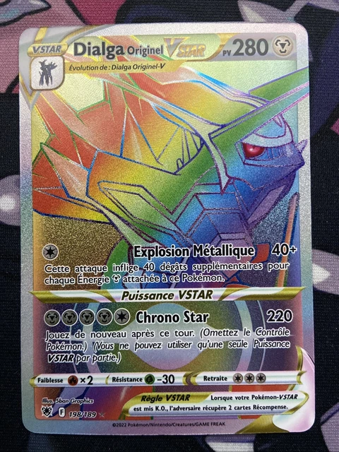 CARTE POKÉMON DIALGA Originel VSTAR Rainbow 198/189 EB10 Astres Radieux ...