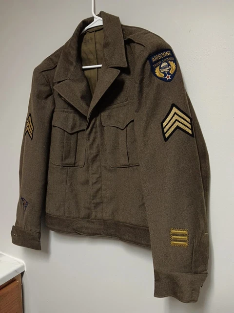 RARE WW2 USAAF Paratrooper Carrier Ike Jacket Dated 1944 Excellent ...
