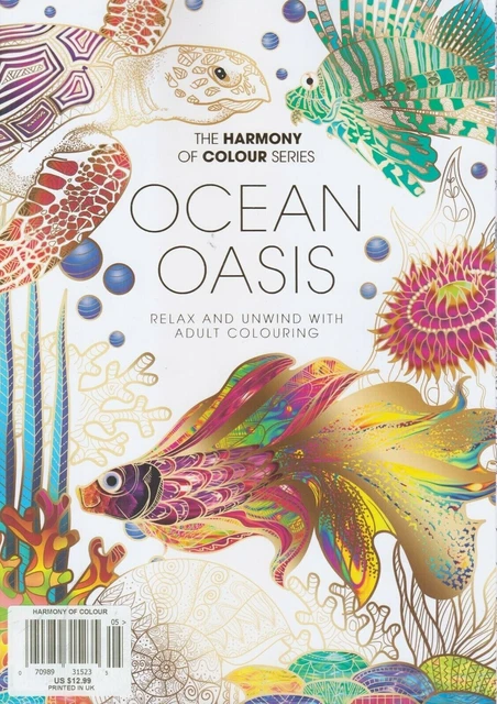 THE HARMONY OF Colour Series | Ocean Oasis | Art Coloring Book £12.09 ...