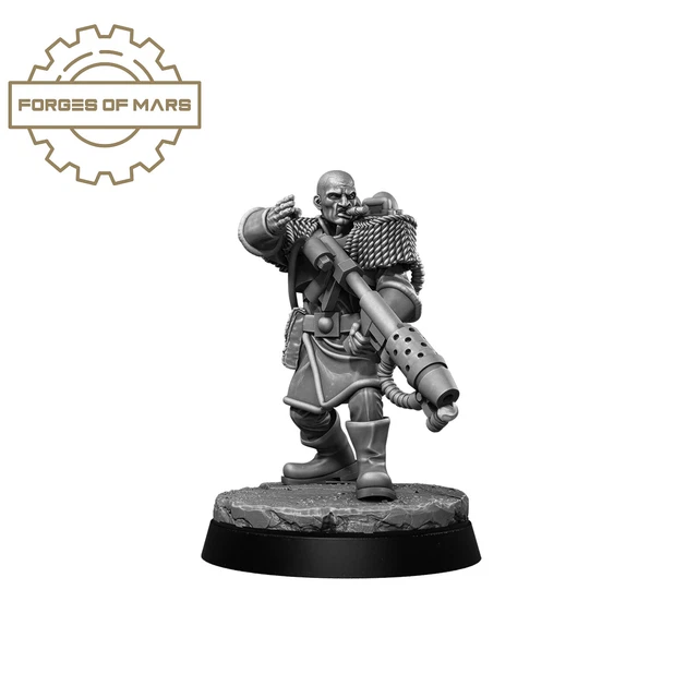 IMPERIAL GUARD - Noctern Iron Guard - Sergeant with flamer - Compatible ...