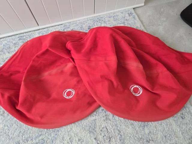 2 X BUGABOO donkey red extandable hoods and aprons sun canopy set £31. ...