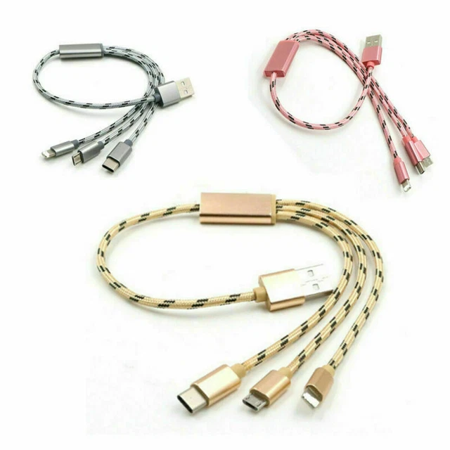 30 CM 3IN1 Multi Typ C Kabel Micro Charge USB Daten Sync Laden für ...
