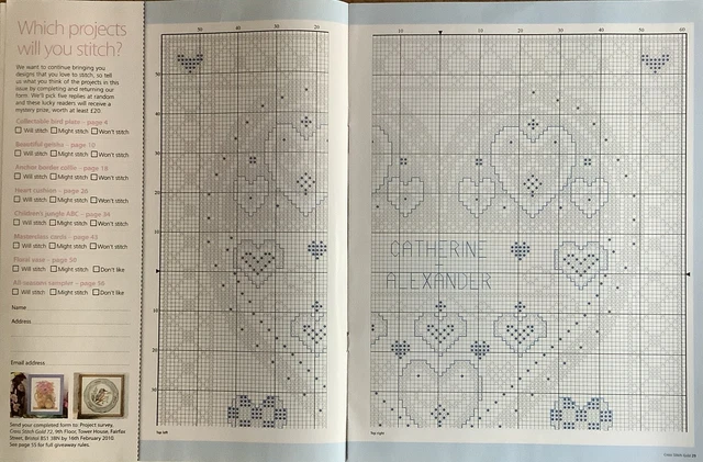 CROSS STITCH CHART - Heart Cushion £1.49 - PicClick UK