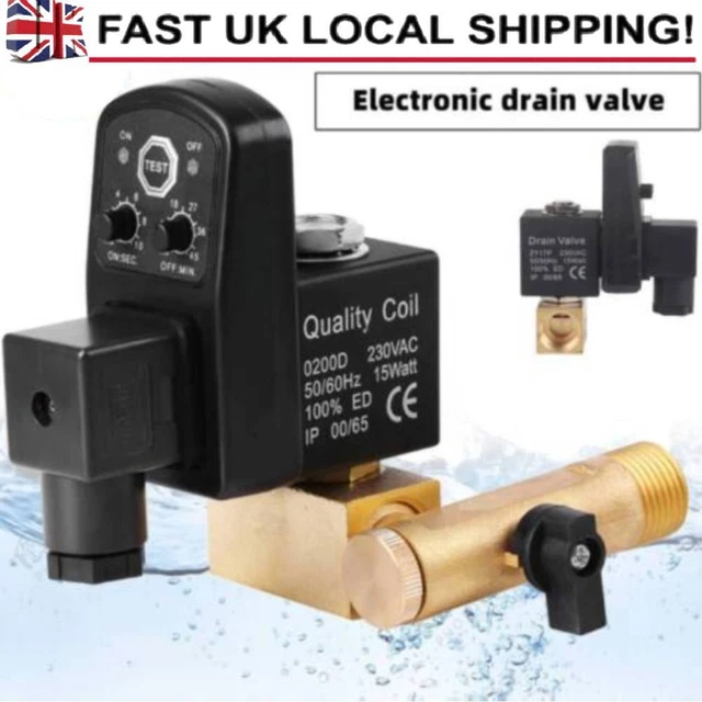 AUTOMATIC ELECTRONIC TIMED Air Compressor Condensate Auto Drain Valve ...