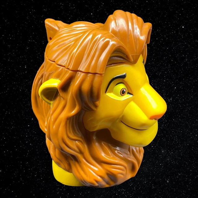 DISNEY ON ICE The Lion King Adult Simba Head Plastic Mug with Lid 6”T 6 ...
