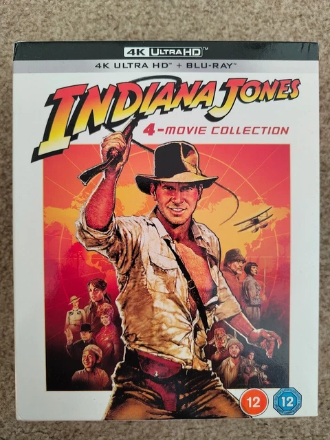 INDIANA JONES 4 Movie Collection 4K UHD Box Set Quadrilogy Blu-Ray ...