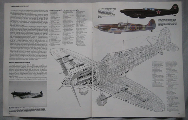 ENCYCLOPEDIA OF AIRCRAFT magazine Issue 4 Supermarine Spitfire cutaway ...