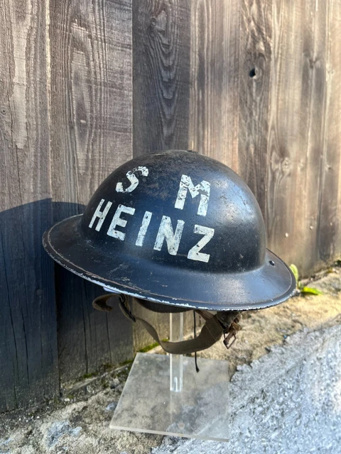 RARE WW2 HEINZ Factory Shelter Marshall Steel Helmet RARE £239.99 ...