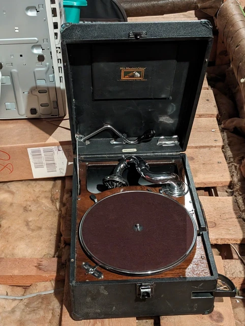 VINTAGE HMV (HIS Masters Voice) Record Player - in Case £102.00 ...