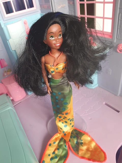 DISNEY COOL TEEN Shelly The Little Mermaid Tyco 1992 AA black mermaid £ ...
