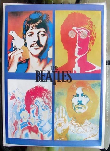 BEATLES HUGE UK Promo Poster NM 80's Psyche John Lennon Paul McCartney EUR 33,17 - PicClick FR