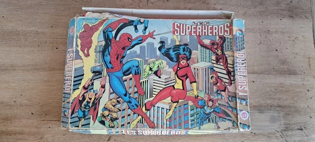 RARE ANCIEN JEU Les Super Heros MARVEL 1979 Tampon encreur Dessin EUR ...